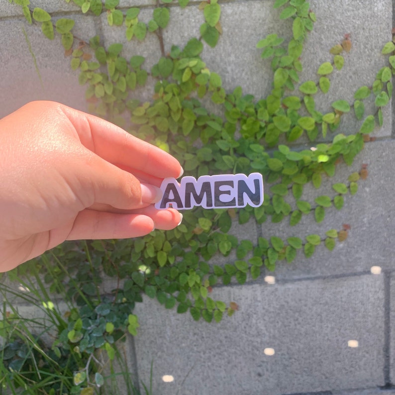 Amen Sticker Christian Faith Sticker - Etsy