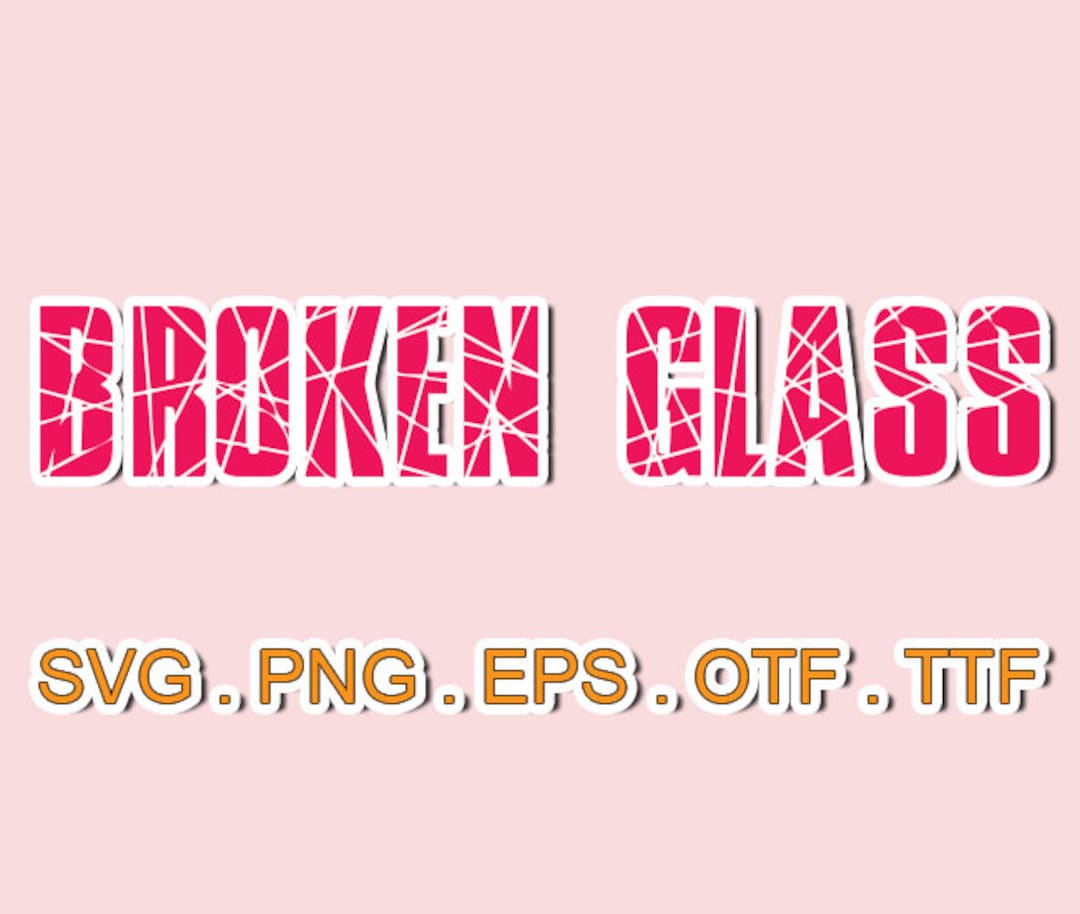 Broken Glass Font Filessvg Sillhouttesans Serif Svgsvg - Etsy