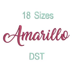 Amarillo Font,dst,calligraphy Fonts,machine Embroidery,embroidery Font ...