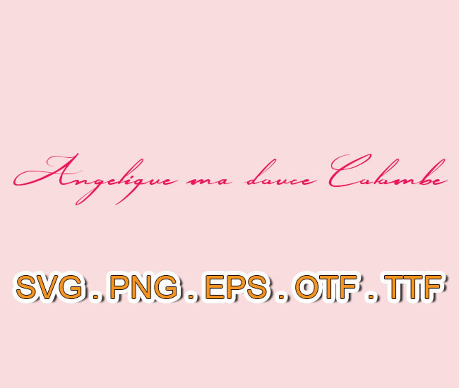 Angelique Font SVG Files: Sans Serif, Monogram Cricut (digital Download ...