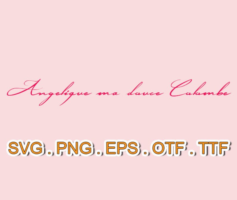 Angelique Font SVG Files: Sans Serif, Monogram Cricut (digital Download ...