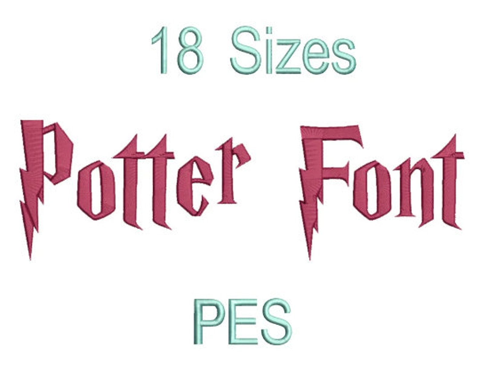 Potter Font,pes,calligraphy Fonts,machine Embroidery,embroidery Font ...