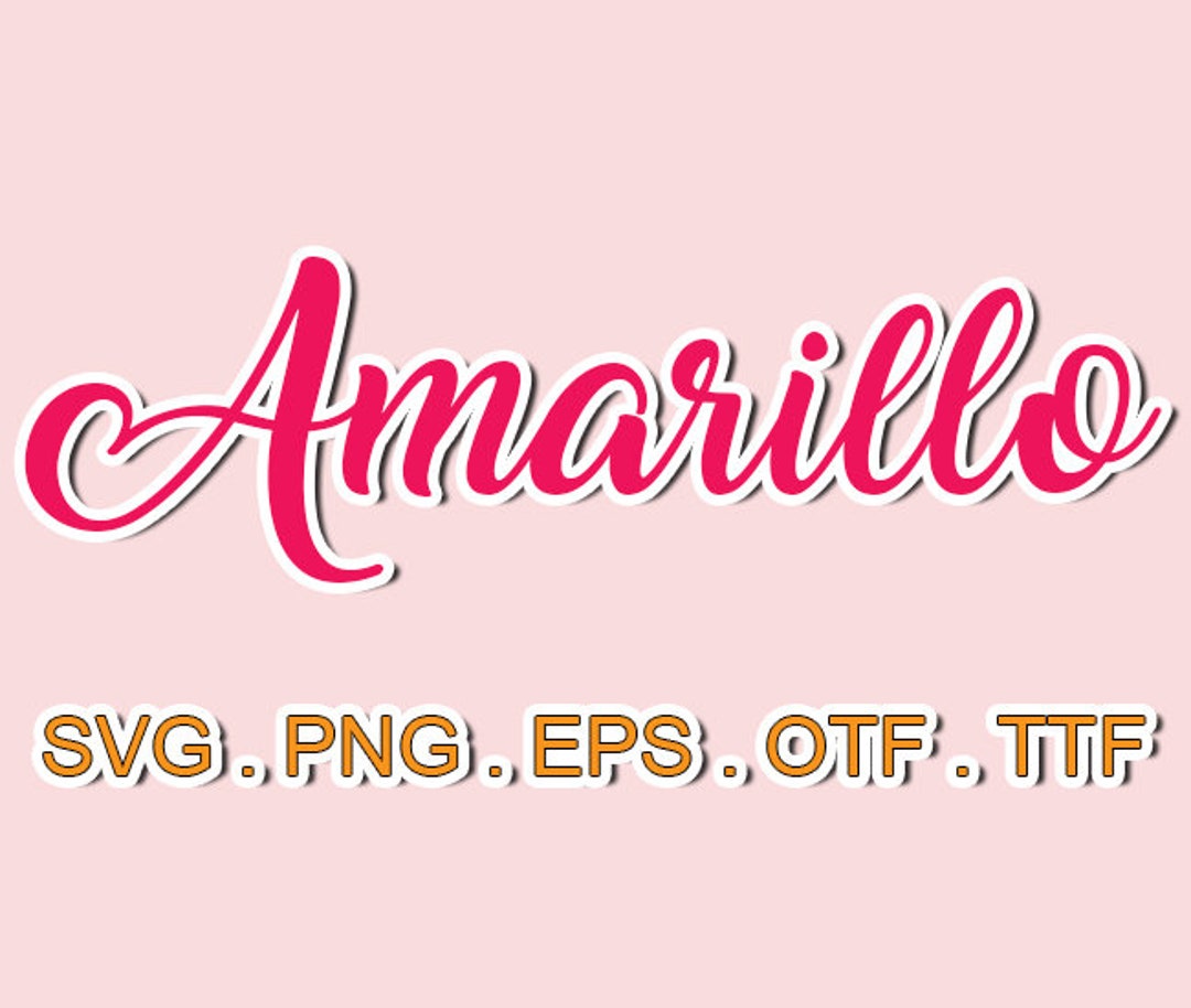 Amarillo Font Svg Files,svg Sillhoutte,sans Serif Svg,svg Fonts Bundle ...