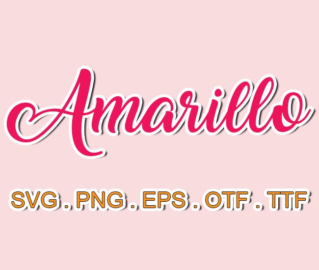 Amarillo Font Svg Files,svg Sillhoutte,sans Serif Svg,svg Fonts Bundle ...