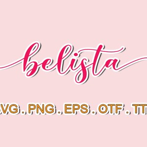 Belista Font Files,svg Sillhoutte,sans Serif Svg,svg Fonts Bundle,svg Files for Cricut,monogram ...