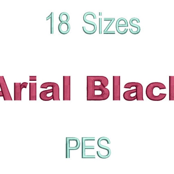 Arial Embroidery Font - Etsy