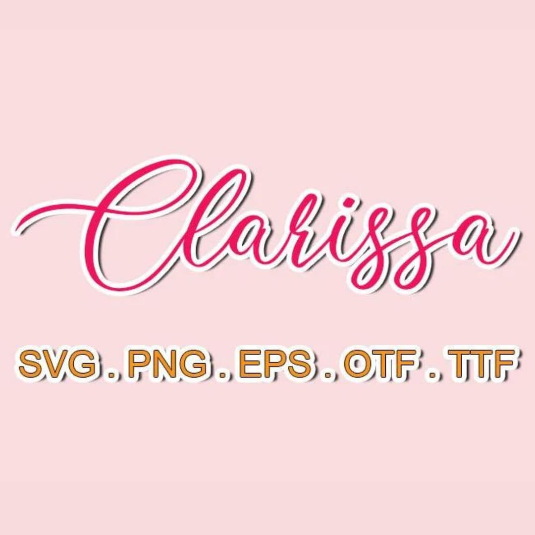 Clarissa Font Files,svg Sillhoutte,sans Serif Svg,svg Fonts Bundle,svg ...