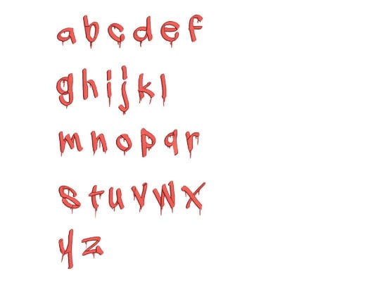A Dripping Marker Font,pes,calligraphy Fonts,machine Embroidery ...