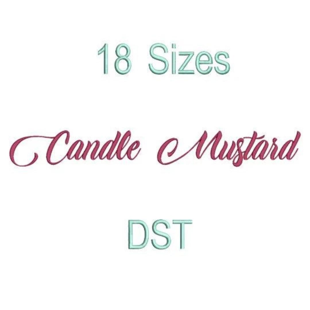 Candle Mustard Font,dst,calligraphy Fonts,machine Embroidery,embroidery ...