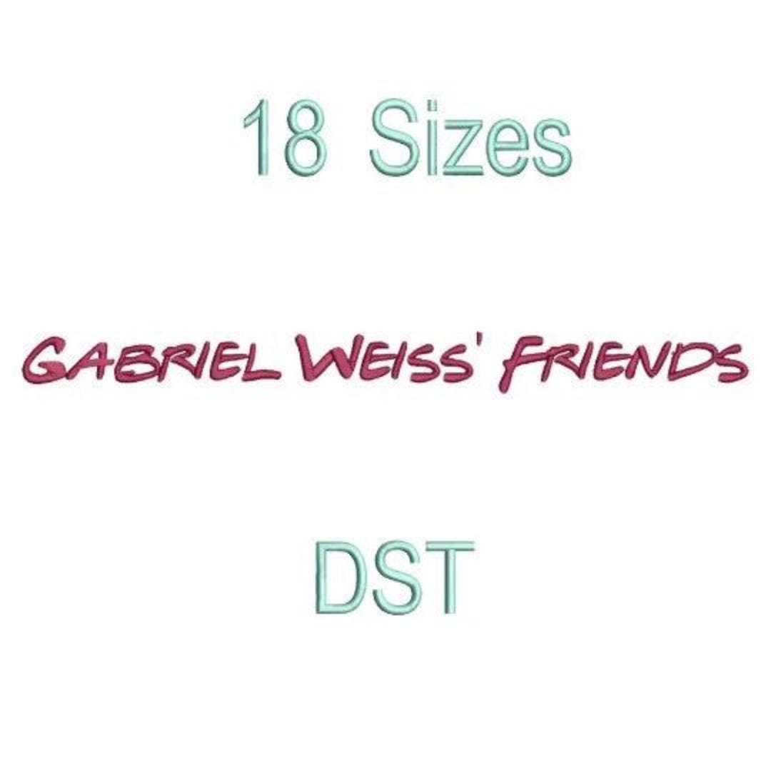 Gabriel Weiss Friends Font,dst,calligraphy Fonts,machine Embroidery ...