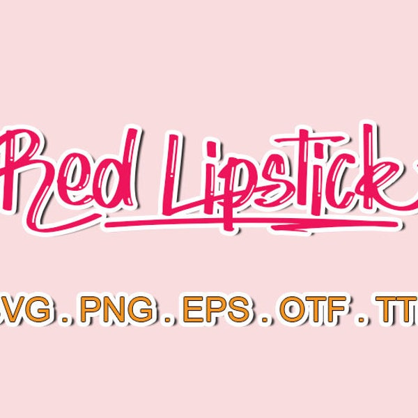 Lipstick Font Svg - Etsy