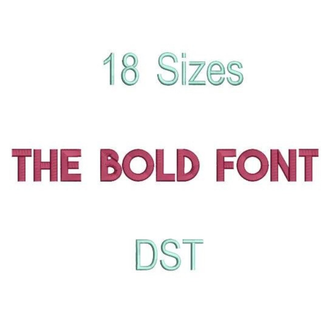 The Bold Font,dst,calligraphy Fonts,machine Embroidery,embroidery Font ...
