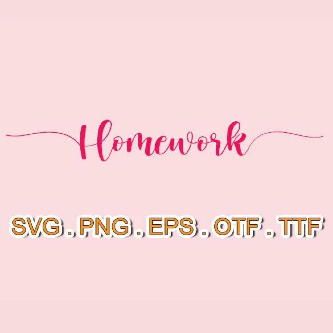 Homework Font Files,svg Sillhoutte,sans Serif Svg,svg Fonts Bundle,svg ...