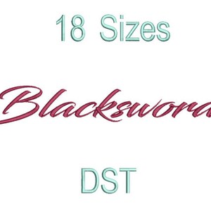 Blacksword Font,dst,calligraphy Fonts,machine Embroidery,embroidery ...