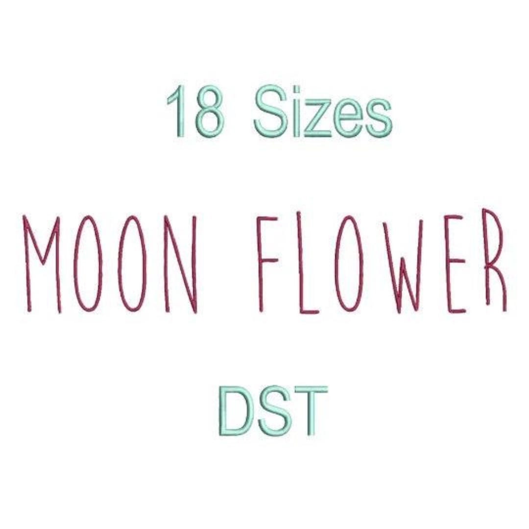 Moon Flower Font,dst,calligraphy Fonts,machine Embroidery,embroidery ...