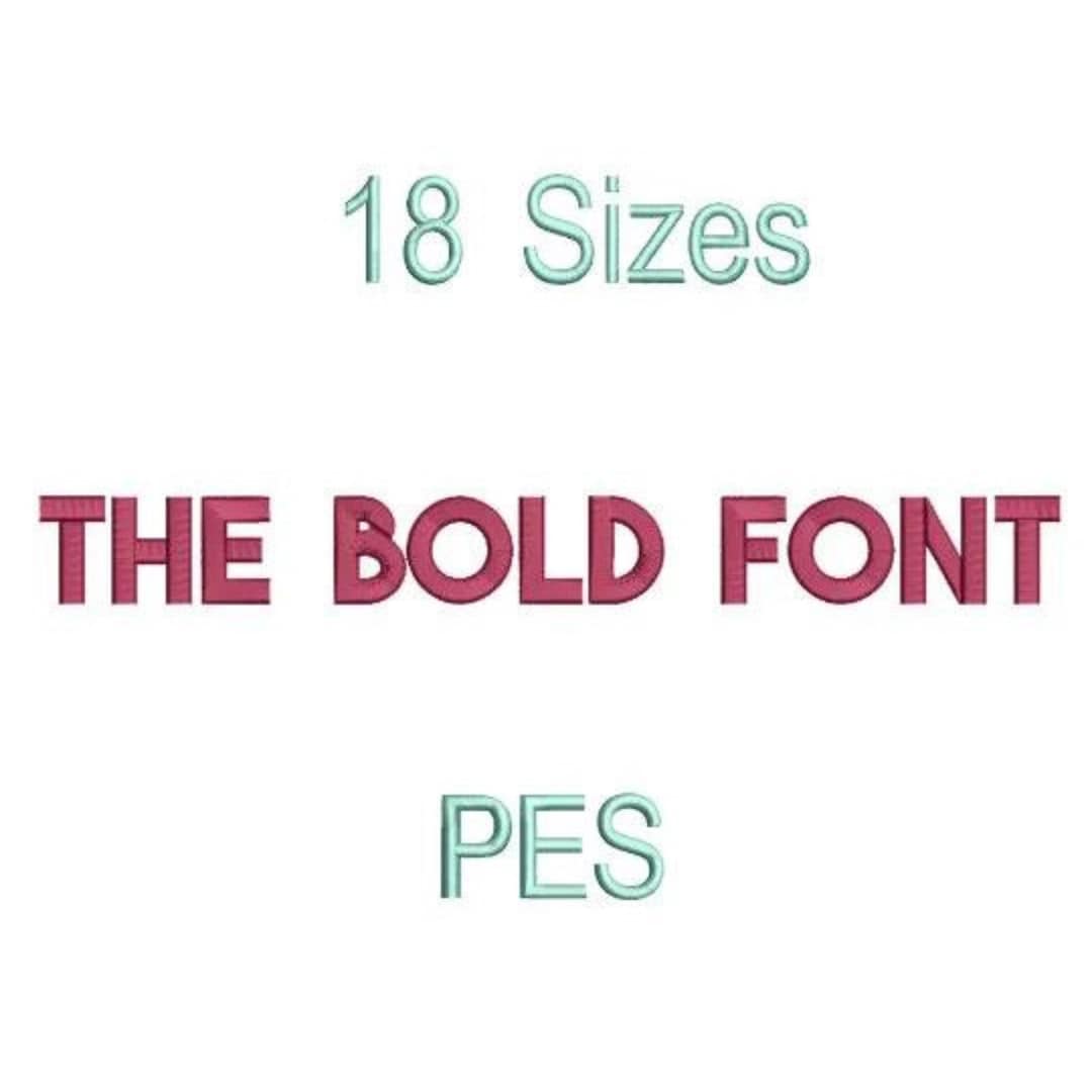 The Bold Font,pes,calligraphy Fonts,machine Embroidery,embroidery Font ...