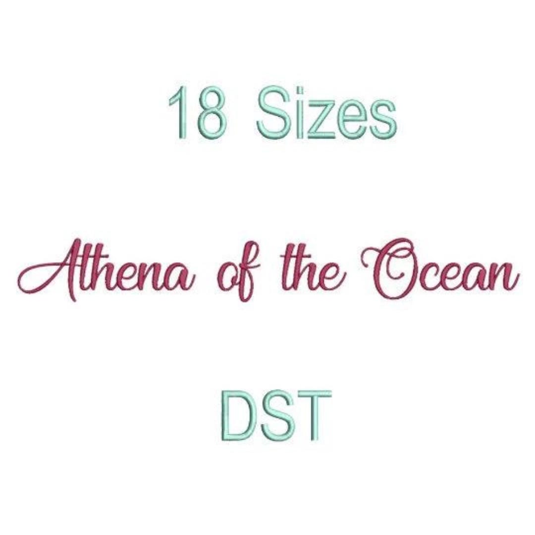 Athena of the Ocean Font,dst,calligraphy Fonts,machine Embroidery ...