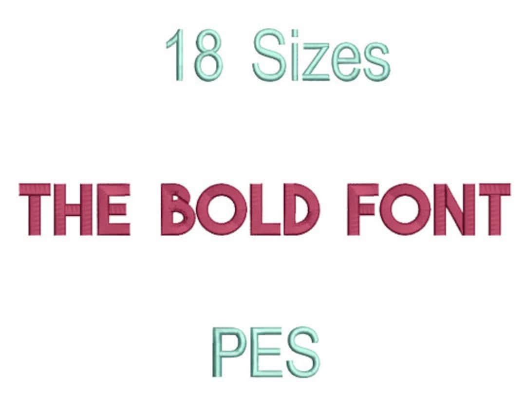 The Bold Font,pes,calligraphy Fonts,machine Embroidery,embroidery Font ...