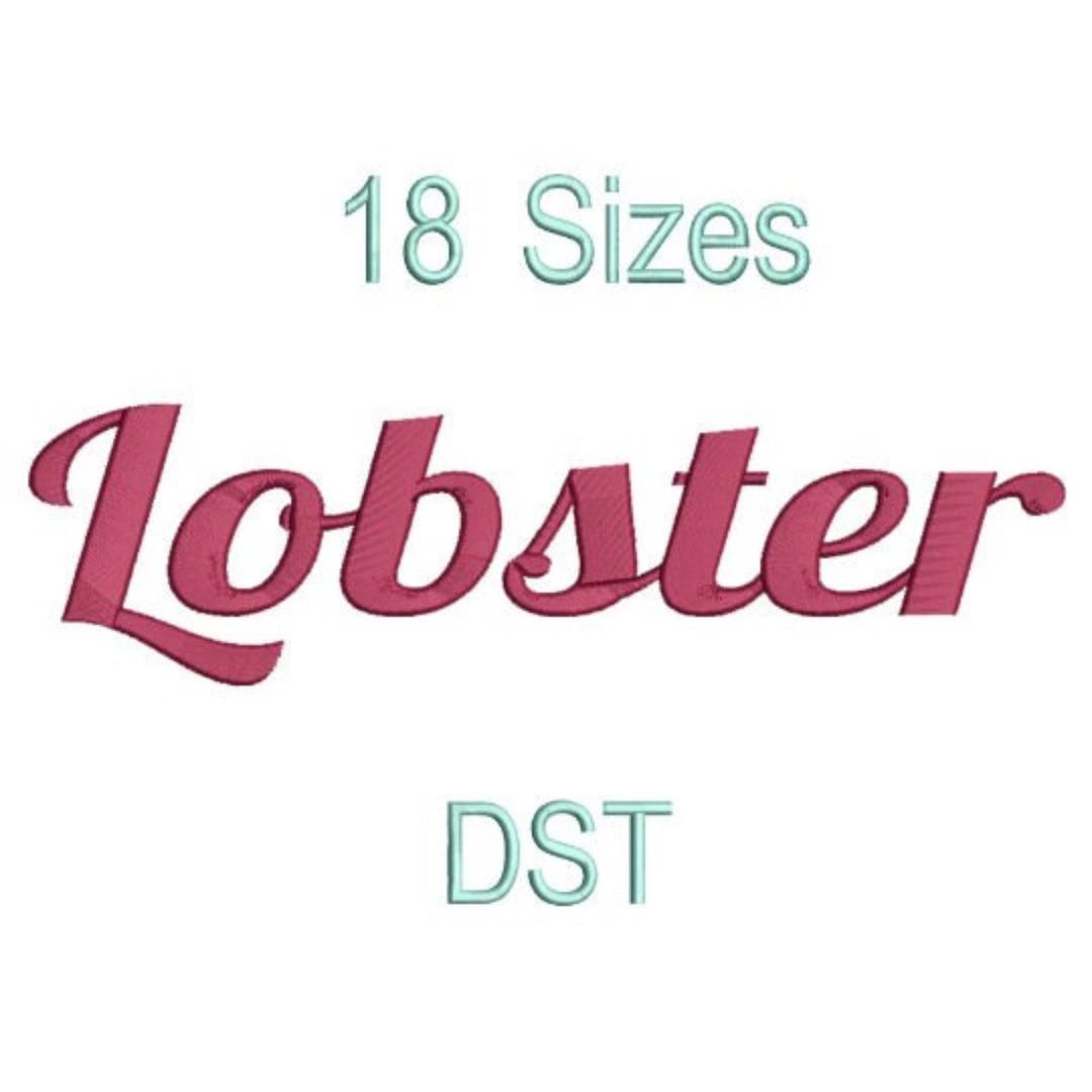 Lobster Font,dst,calligraphy Fonts,machine Embroidery,embroidery Font ...