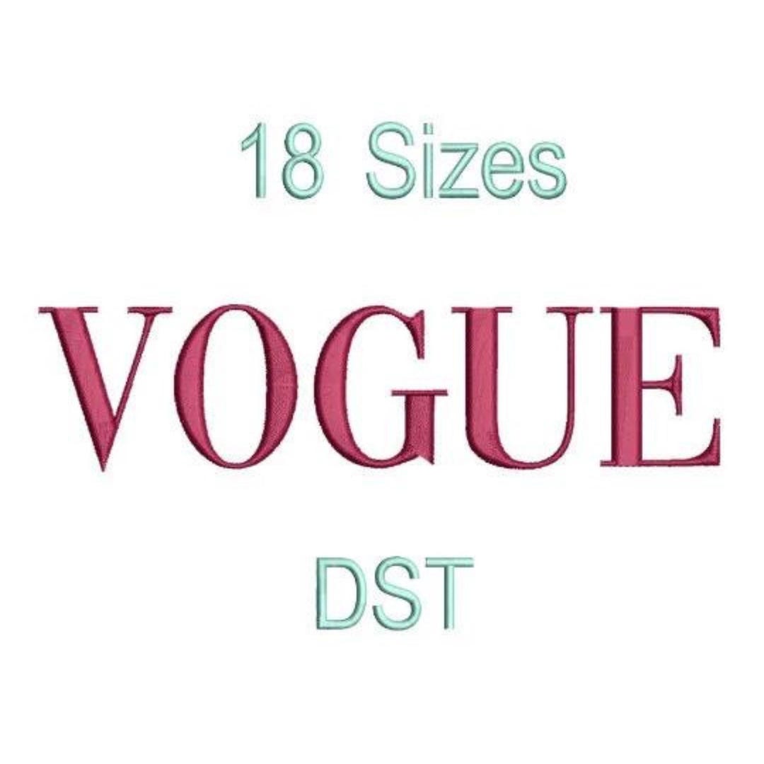Vogue Font,dst,calligraphy Fonts,machine Embroidery,embroidery Font ...