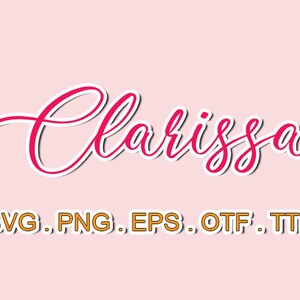 Clarissa Font Files,svg Sillhoutte,sans Serif Svg,svg Fonts Bundle,svg ...