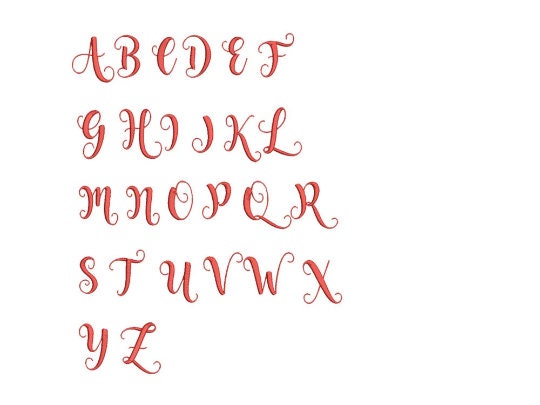 Starfish Font,pes,calligraphy Fonts,machine Embroidery,embroidery Font ...