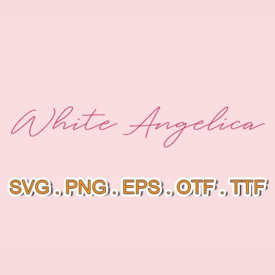 White Angelica Font Files,svg Sillhoutte,sans Serif Svg,svg Fonts Bundle,svg Files for Cricut ...