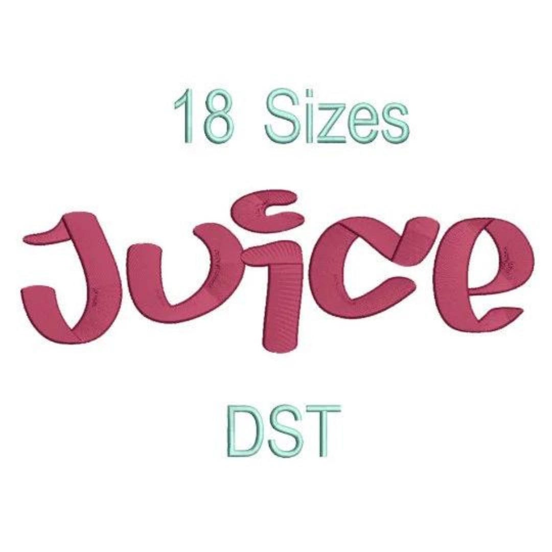 Juice Font,dst,calligraphy Fonts,machine Embroidery,embroidery Font ...