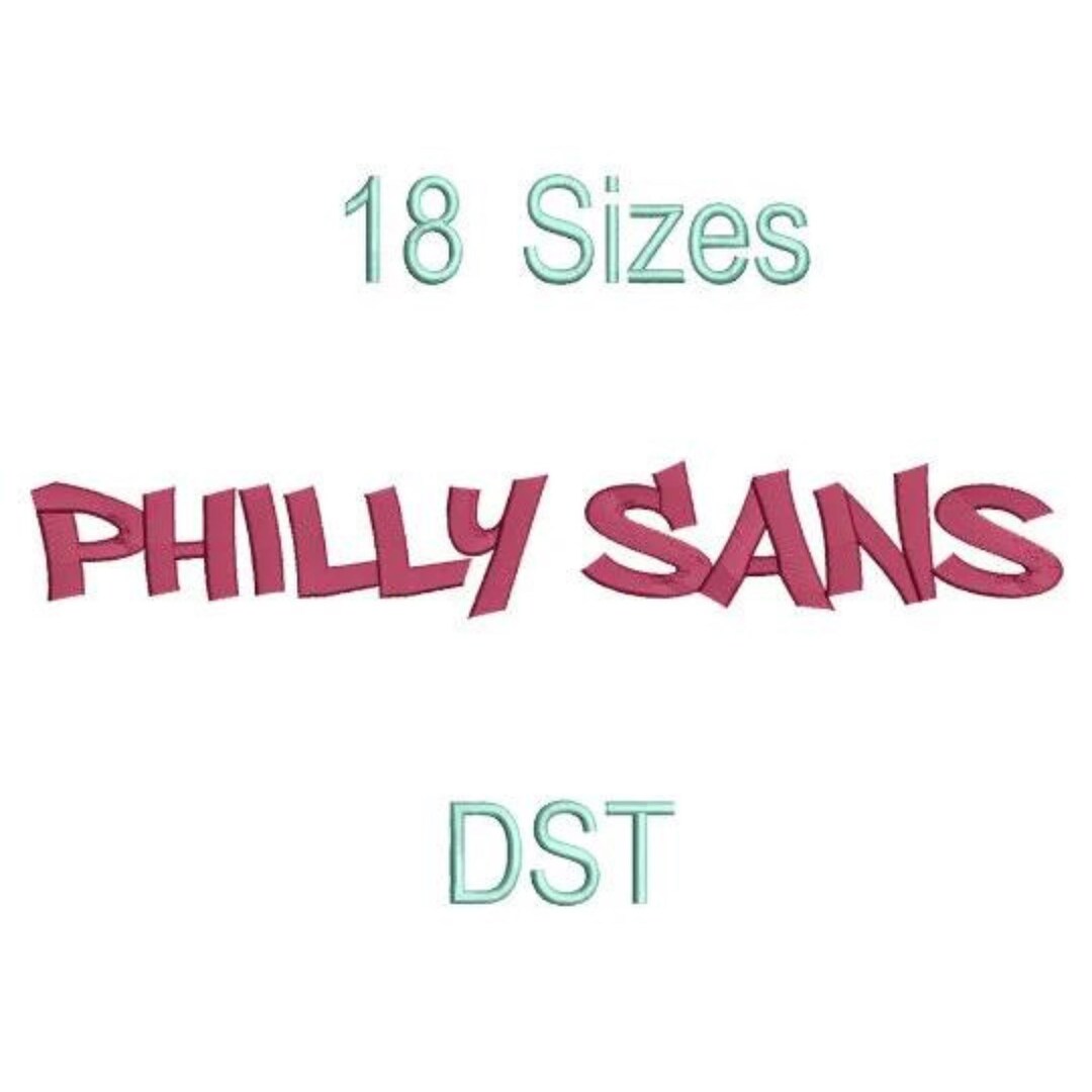 Philly Sans Font,dst,calligraphy Fonts,machine Embroidery,embroidery ...