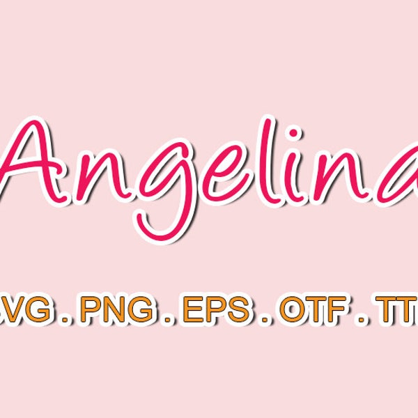 Calligraphy Angelina Font - Etsy