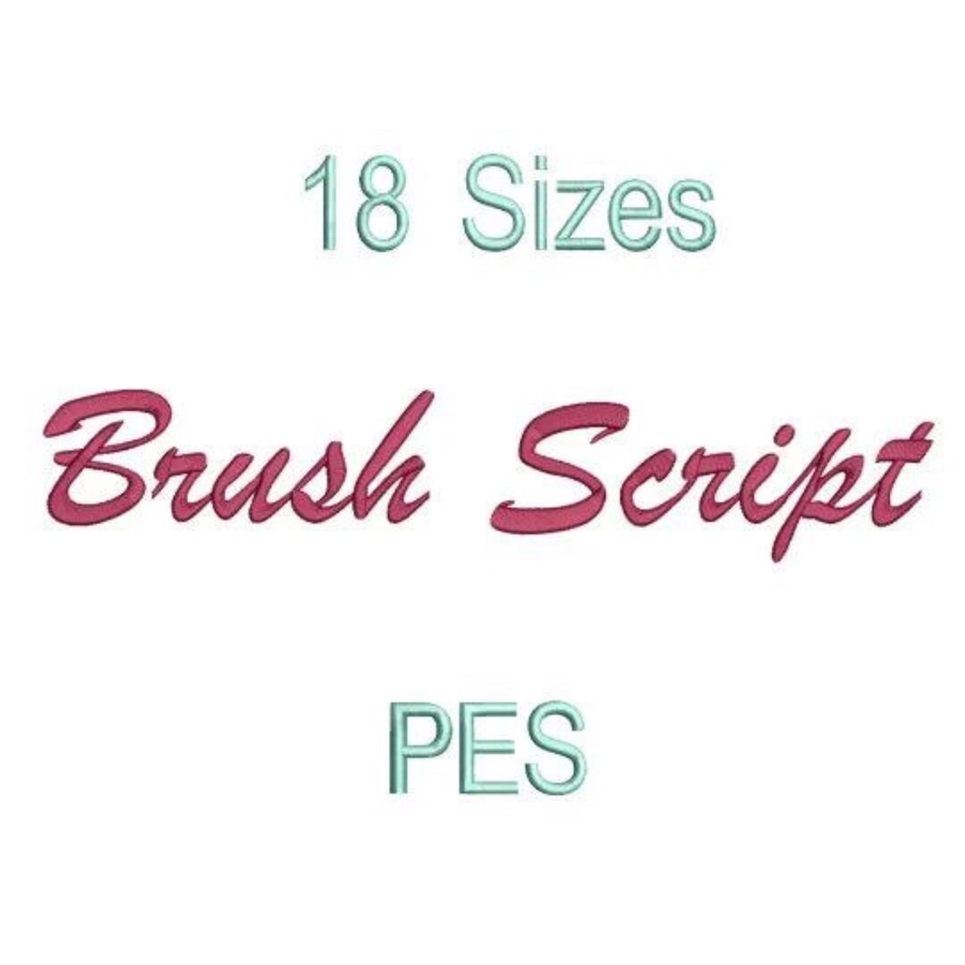 Brush Script Font,pes,calligraphy Fonts,machine Embroidery,embroidery ...