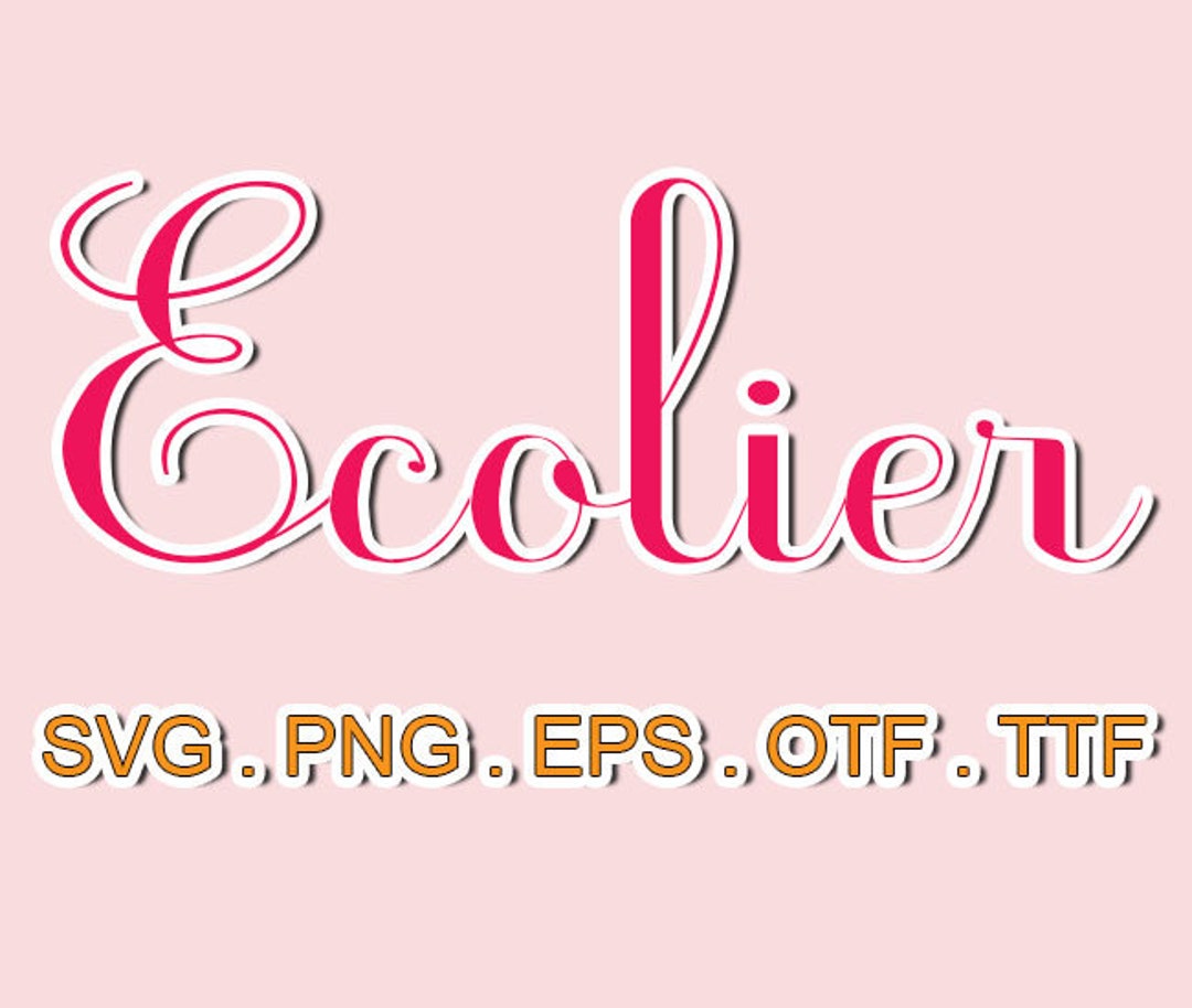 Ecolier Font Files,svg Sillhoutte,sans Serif Svg,svg Fonts Bundle,svg ...