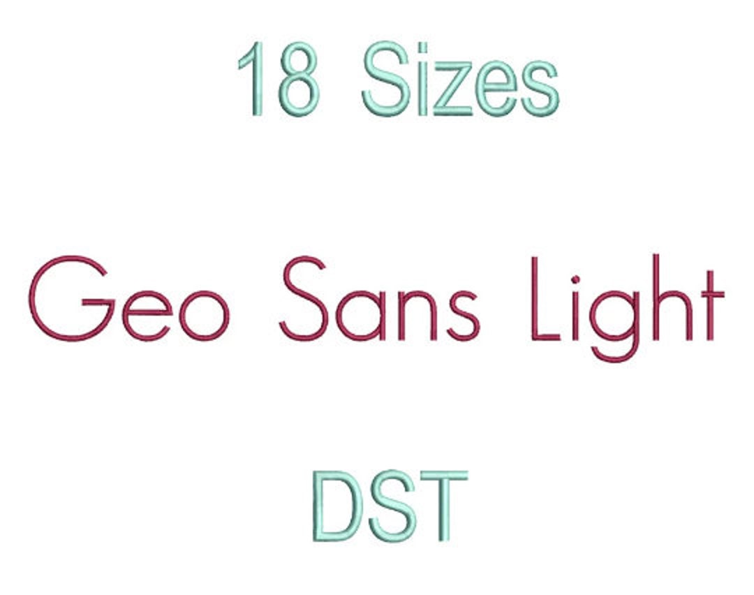 Geo Sans Light Font,dst,calligraphy Fonts,machine Embroidery,embroidery ...
