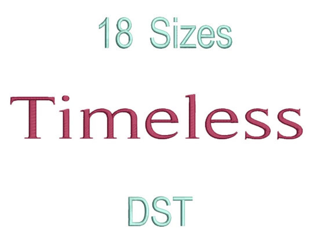 Timeless Font,dst,calligraphy Fonts,machine Embroidery,embroidery Font ...