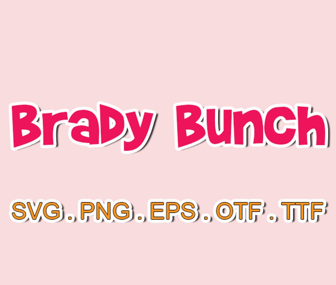 Brady Bunch Font Filessvg Sillhouttesans Serif Svgsvg Fonts - Etsy