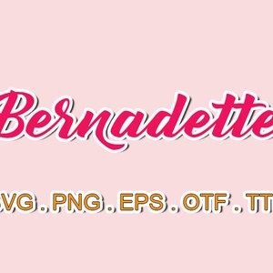 Bernadette Font Files,svg Sillhoutte,sans Serif Svg,svg Fonts Bundle,svg Files for Cricut ...