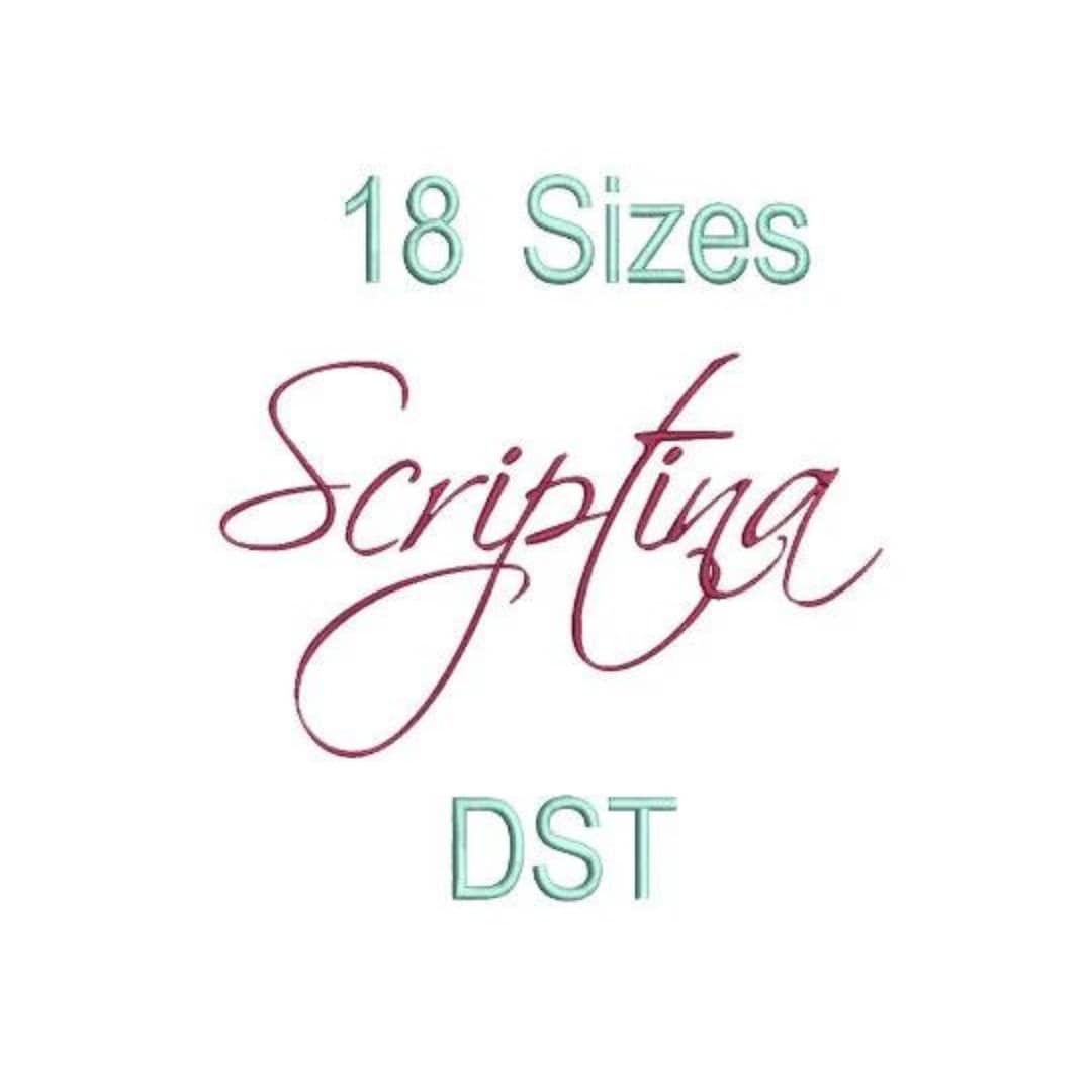 Scriptina Font,dst,calligraphy Fonts,machine Embroidery,embroidery Font ...