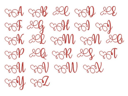 Yessy Font,dst,calligraphy Fonts,machine Embroidery,embroidery Font ...