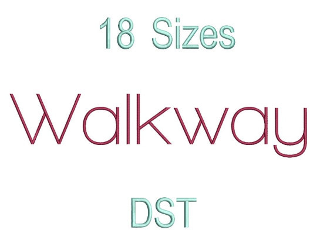 Walkway Font,dst,calligraphy Fonts,machine Embroidery,embroidery Font ...