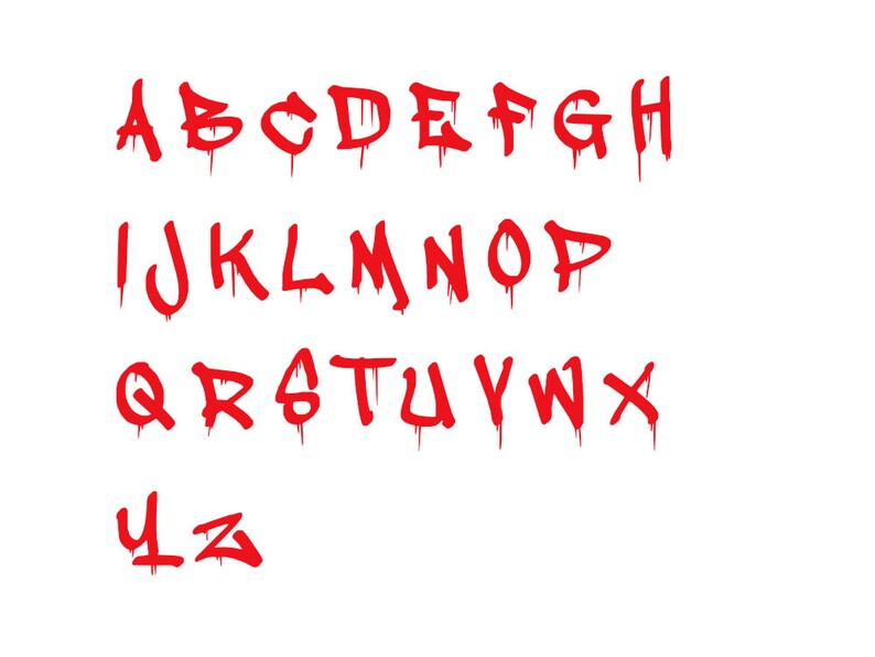 A Dripping Marker Font Svg Filessvg Sillhouttesans Serif - Etsy