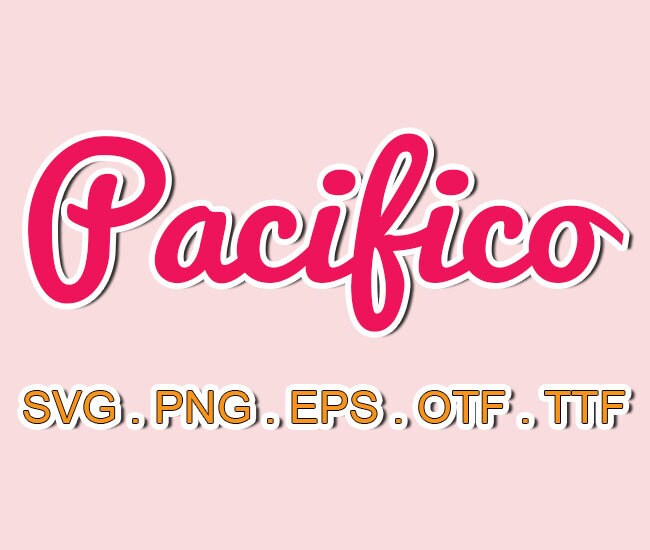Pacifico Font Files,svg Sillhoutte,sans Serif Svg,svg Fonts Bundle,svg ...