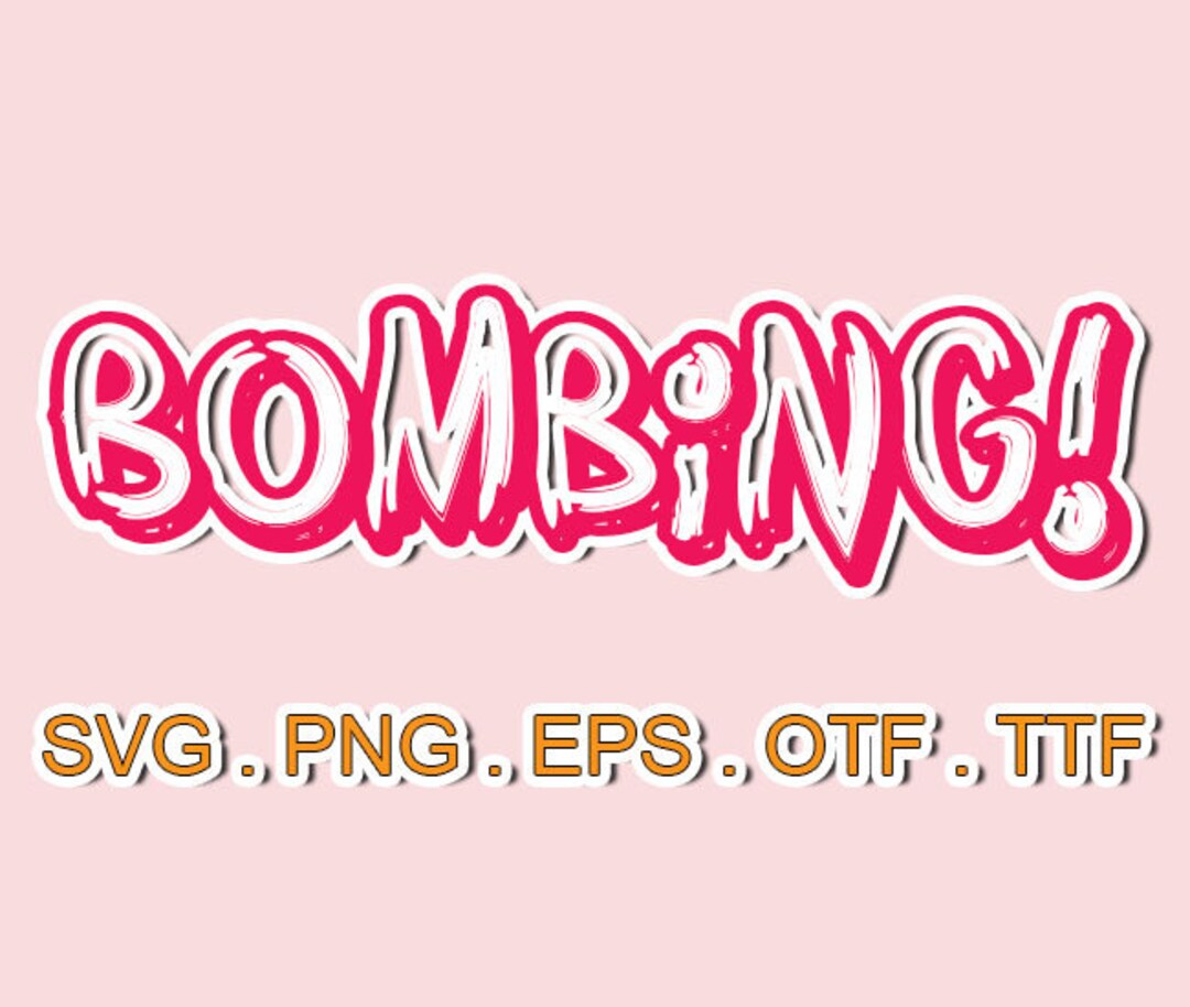 Bombing Font Files,svg Sillhoutte,sans Serif Svg,svg Fonts Bundle,svg ...