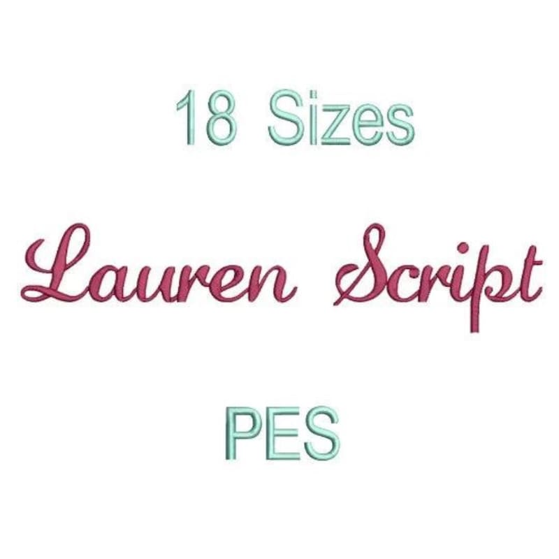 Script Embroidery Font - Etsy