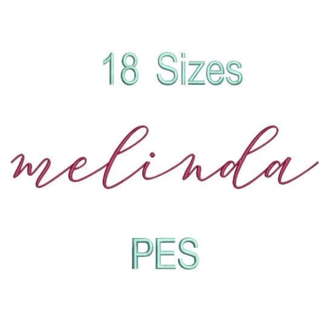 Melinda Font,pes,calligraphy Fonts,machine Embroidery,embroidery Font ...