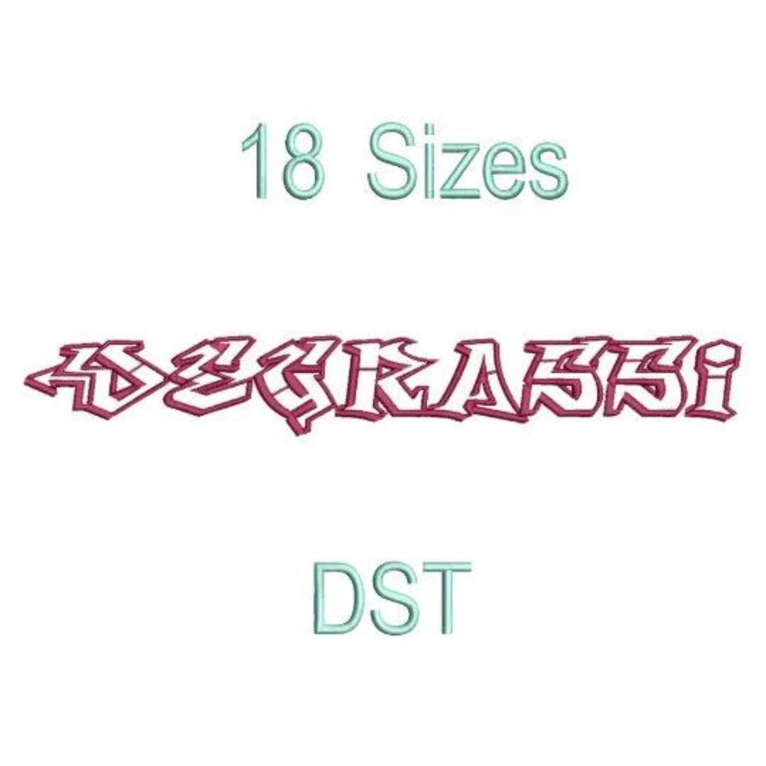 Degrassi Font,dst,calligraphy Fonts,machine Embroidery,embroidery Font ...