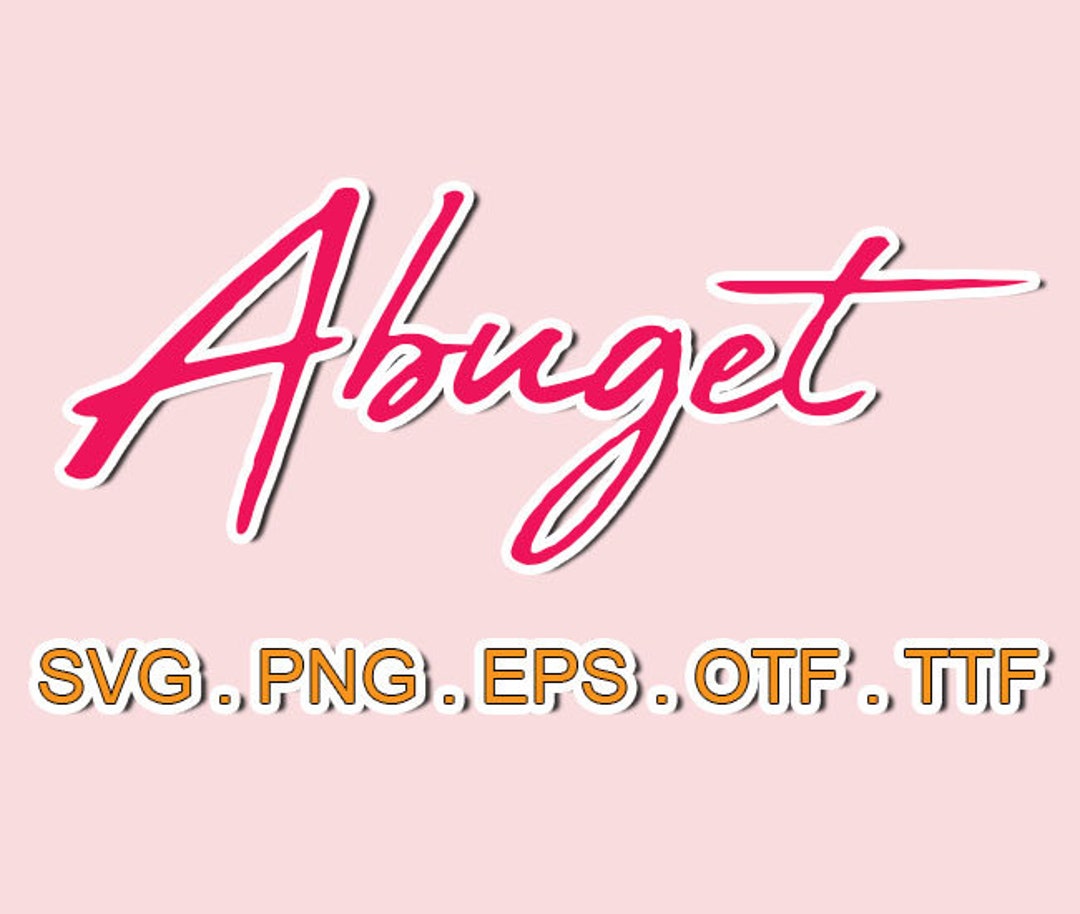 Abuget Font Svg Files,svg Sillhoutte,sans Serif Svg,svg Fonts Bundle ...
