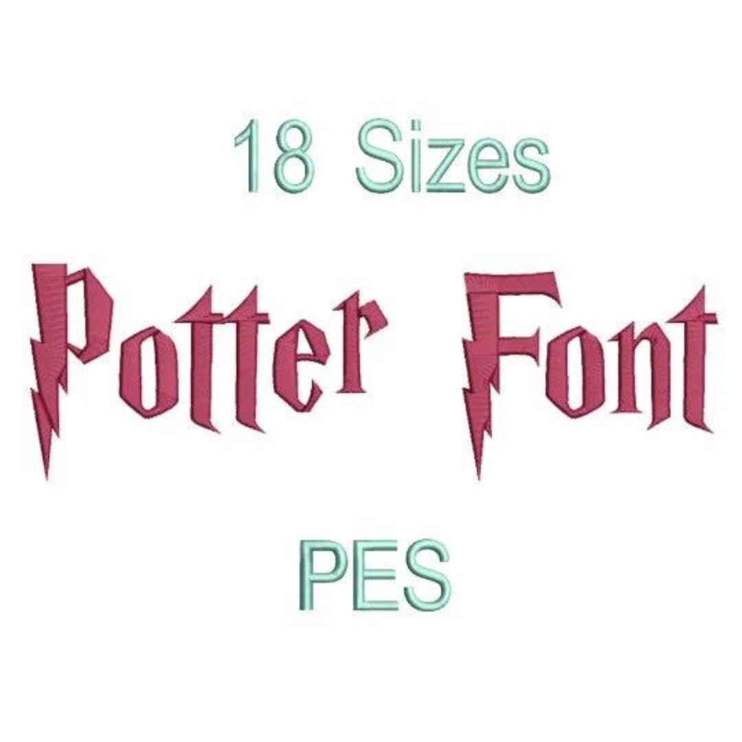 Potter Font,pes,calligraphy Fonts,machine Embroidery,embroidery Font ...