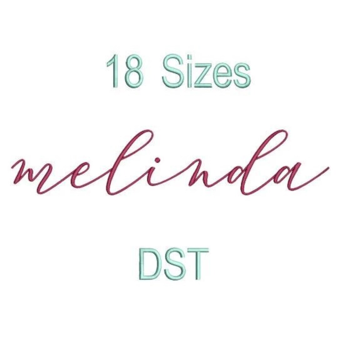 Melinda Font,dst,calligraphy Fonts,machine Embroidery,embroidery Font ...
