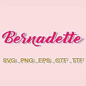 Bernadette Font Files,svg Sillhoutte,sans Serif Svg,svg Fonts Bundle ...