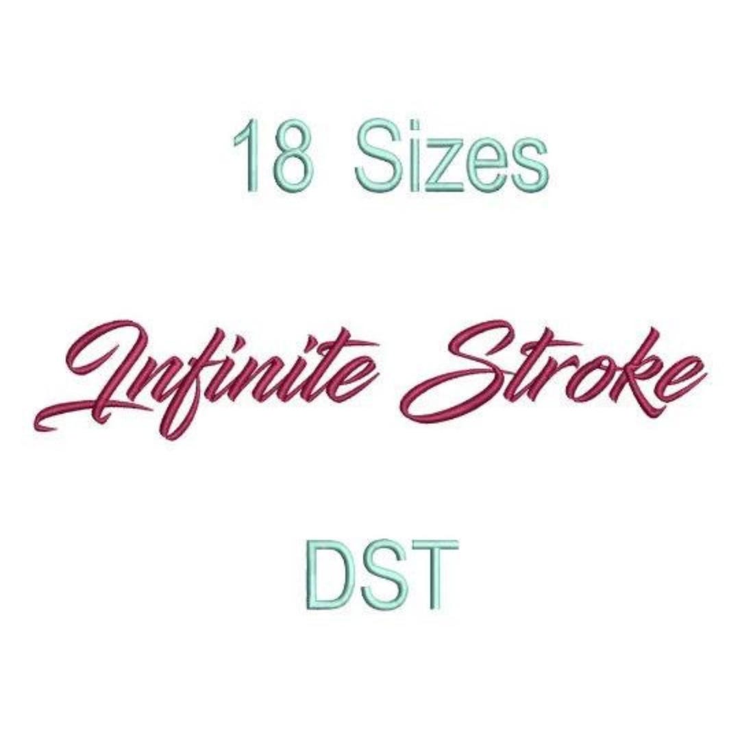 Infinite Stroke Font,dst,calligraphy Fonts,machine Embroidery ...